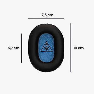 kwmobile Ear Pads Compatible with Turtle Beach Beach Recon 70 Earpads - 2X Replacement for Headphones - Black