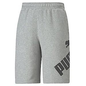 PUMA 10 Big Logo Shorts Medium Grey Heather MD 10