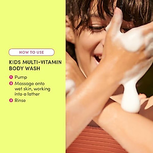 Evereden Multi-Vitamin Kids Body Wash (12.7 fl.oz., Melon Juice): Gentle Kids Body Wash Sensitive Skin Nourishment & Hydration Formula | Clean Non-Toxic Body Wash for Kids |