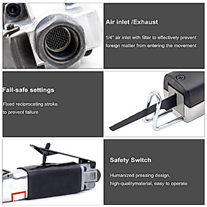 SDRTOP Air Reciprocating Saw Pneumatic body saws tool with 6pc 24T & 32T Blades Heavy Duty Hacksaw Cutter for Metal Sheet Cutting