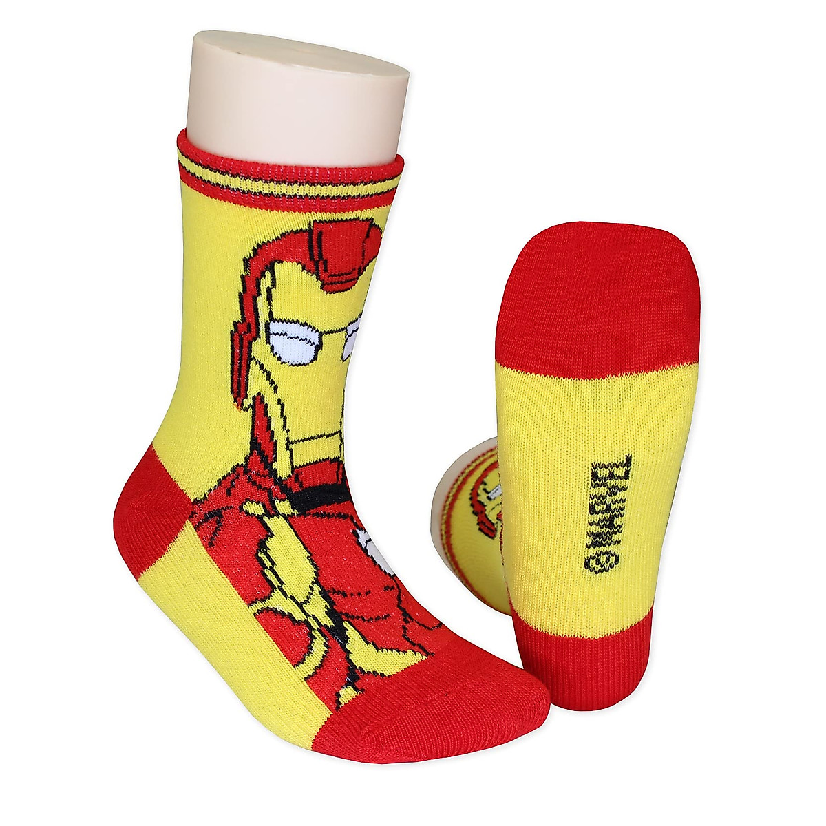 Super Hero Adventures Boys Toddler 6 pack Crew Socks (5-7 yrs, Avengers Multi)