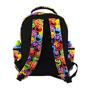 Sesame Street Gang Elmo Boys Girls Toddler 16 inch School Backpack (One Size, Multicolor)