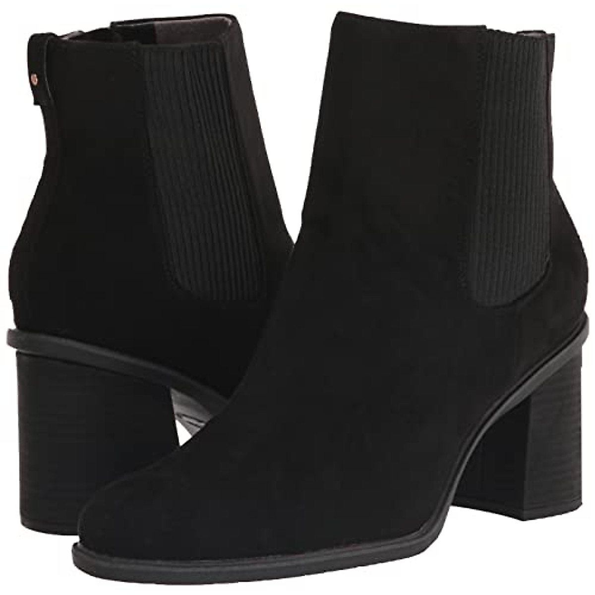 Dr. Scholl's Shoes Women's Ride Away Mid Shaft Boots Calf, Black Fabric, 9