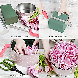 Pack of 6 Dry Floral Foam Blocks for Artificial Flower Arrangements, Styrofoam for Artificial Flowers & Crafts Supplies - with Craft Foam Block Cutting Knife, Styrofoam Blocks - 8.75"L x 4"W x 2.75"H