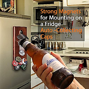 JIEZEE Gifts for Boyfriend Men Dad, Bottle Opener Wall Mounted Magnetic, Unique Beer Gift Ideas for Him Husband Grandpa Uncle, Cool Gadgets Christmas Stocking Stuffer