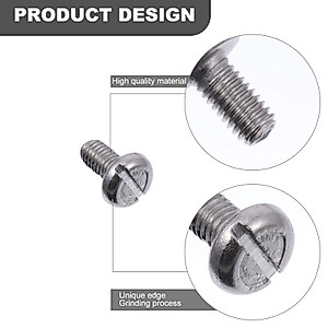 Scicalife 100pcs Round Head Screws Stainless Steel Wall Plate Screws Mechanical Maintenance Fixing Screws for Receptacle Outlet Cover, Wall Plate, Light Switch Plate