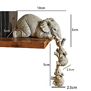 Canrulo 3Pcs Elephant Animal Statues Home Decor Room Decor Office Decor Elephant Decor Garden Sculptures & Statues Elephant Gifts for Women Men Kids
