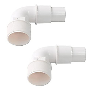 ATIE 1.5" 90 Degree Elbow Pool Hose Adapter Fitting SPX1105Z3 Replacement for Above-Ground Pool Pump, Filter, Skimmer, Compatible with Hayward SPX1105Z3, SPX1105Z4, SPX1091Z7 Adapters (2 Pack)