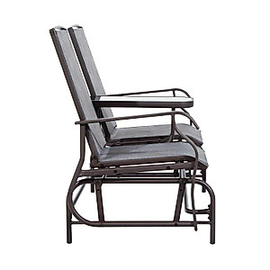 UYSB Patio Rocking Chair Bench 2 Person Rocker Deck Outdoor Furniture Chair Rocking Chair Rocker Chair Rocker Camp Chair Rocker Recliner Rocking Camp Chair Rocking Chairs Outdoor Rocking