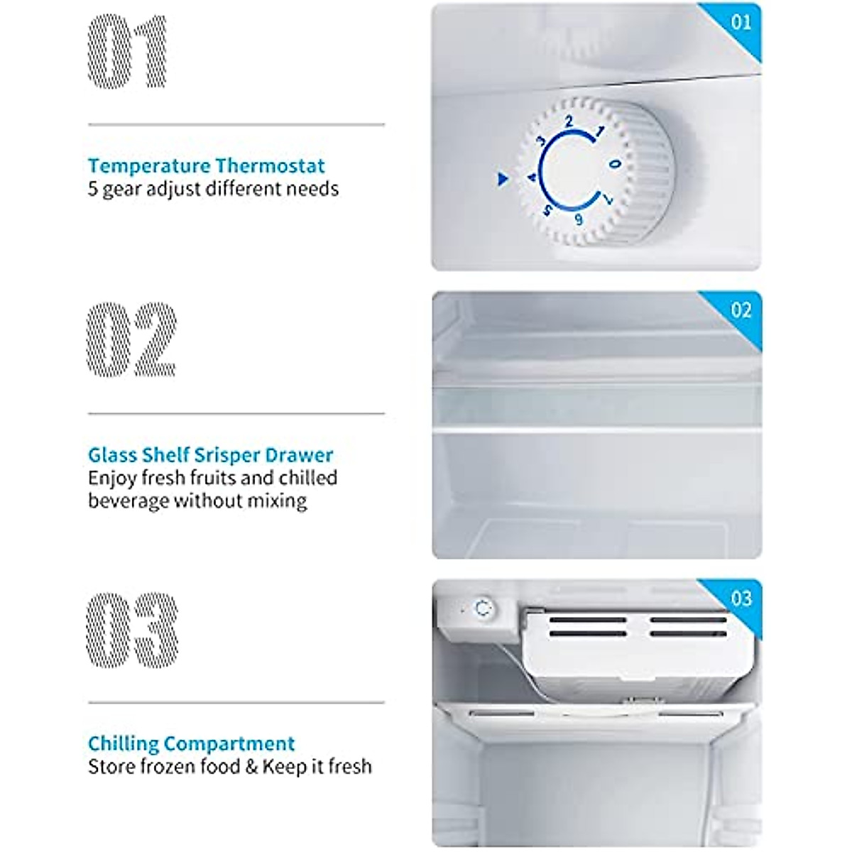 N A 4.5 Cu.Ft Mini Refrigerator Compact Refrigerator-Small Drink Food Storage Machine for Dorm, Garage, Camper, Basement or Office, Single Door Mini Fridge, stainless steel (Black)