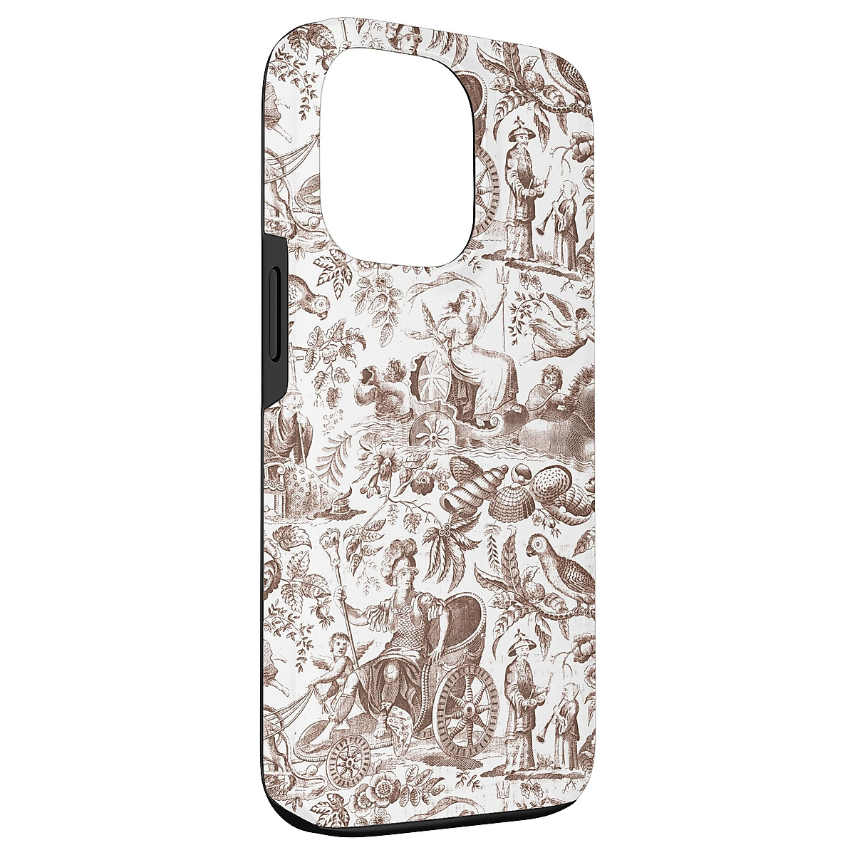 iPhone 13 Pro French Brown Toile Chinoiserie with Birds, Angels Case