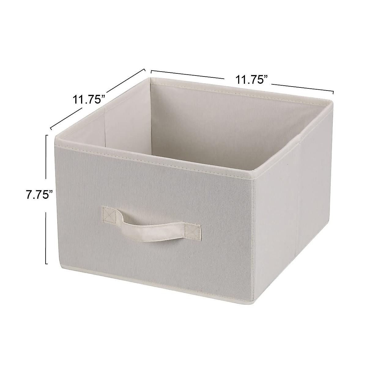 Household Essentials 311306 Set of 2 Drawers for Hanging Shelf Closet Organizers | Natural Canvas Fabric Bin with Handle