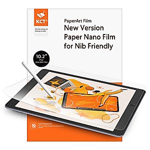 KCT 2 Pack Paperfeel Screen Protector Compatible with iPad 9th/8th/7th (10.2-Inch, 2021-2019), Matte PET Film, No Glare, Scratch Resistant, Compatible with Apple Pencil