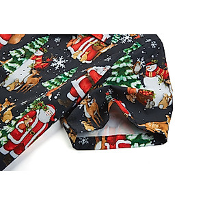 ENVMENST Men's Christmas Button Down Shirt Santa Party Short Sleeve Holiday Casual Hawaiian Shirts(Santa C404,L)