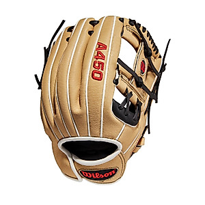 Wilson 2022 A450 11.5" Infield Baseball Glove - Black/Blonde, Right Hand Throw