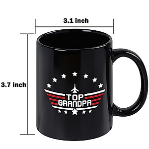 Cabtnca Grandpa Gifts, Top Grandpa Mug, Fathers Day Birthday Gifts for Grandpa, Grandpa Coffee Mug, Grandpa Gifts from Grandkids, Grandpa Christmas Gifts, 11Oz