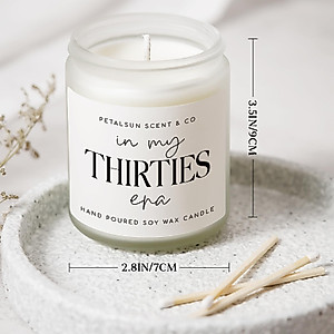 30th Birthday Gifts for Her, in My Thirties Era, 30 Year Old Gifts for Women, Man, Friend, Sister - Handmade Lavender Natural Soy Wax Candle (7oz)