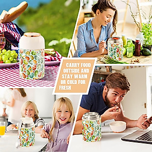 Easter Eggs Religion Holiday Celebration Kids Womens Insulated Food Jar with Spoon 17oz/500ml Jar For Hot Food Stainless Steel Vacuum Portable Thermo Flask for Insulated Hot Food