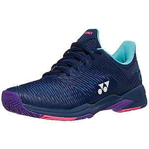 YONEX Women's Sonicage 2 All-Court Tennis Shoes, Navy/Blue Purple (US Size 10.5)