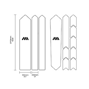 All Mountain Style Honeycomb High Impact Frame Guard Road/Gravel - Clear Bike Frame Protector Supports Universal Fitting - Helps Protect Your Bike from Scratches, Chips and Dings (Bikepacking White)