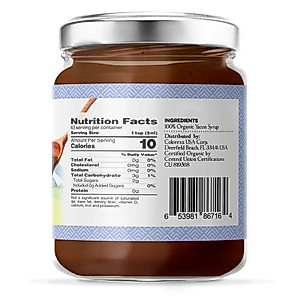 Happy Andes Organic Yacon Syrup oz. 100 Vegan Raw LowCalorie Peruvian Sweetener Sugar Substitute for Blood Glucose Control Healthy GlutenFree NonGMO Natural Prebiotic Superfood., honey, 7.17 Fl Oz