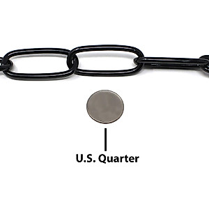 Herm Sprenger Black Stainless Steel Long Link Fur Saver Dog Training Collar | No-Pull Slip Chain for Small Medium Large Dogs for Easy Control Made in Germany | 4mm, 54cm (21in)