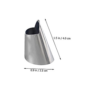 SEWOART 10pcs Finger Guard Kitchen Thumb Guards Tool Cut Resistant Finger Cots Cutting Protector Slicer Food Safety Holder Protector Dicing Machine Stainless Steel Potato