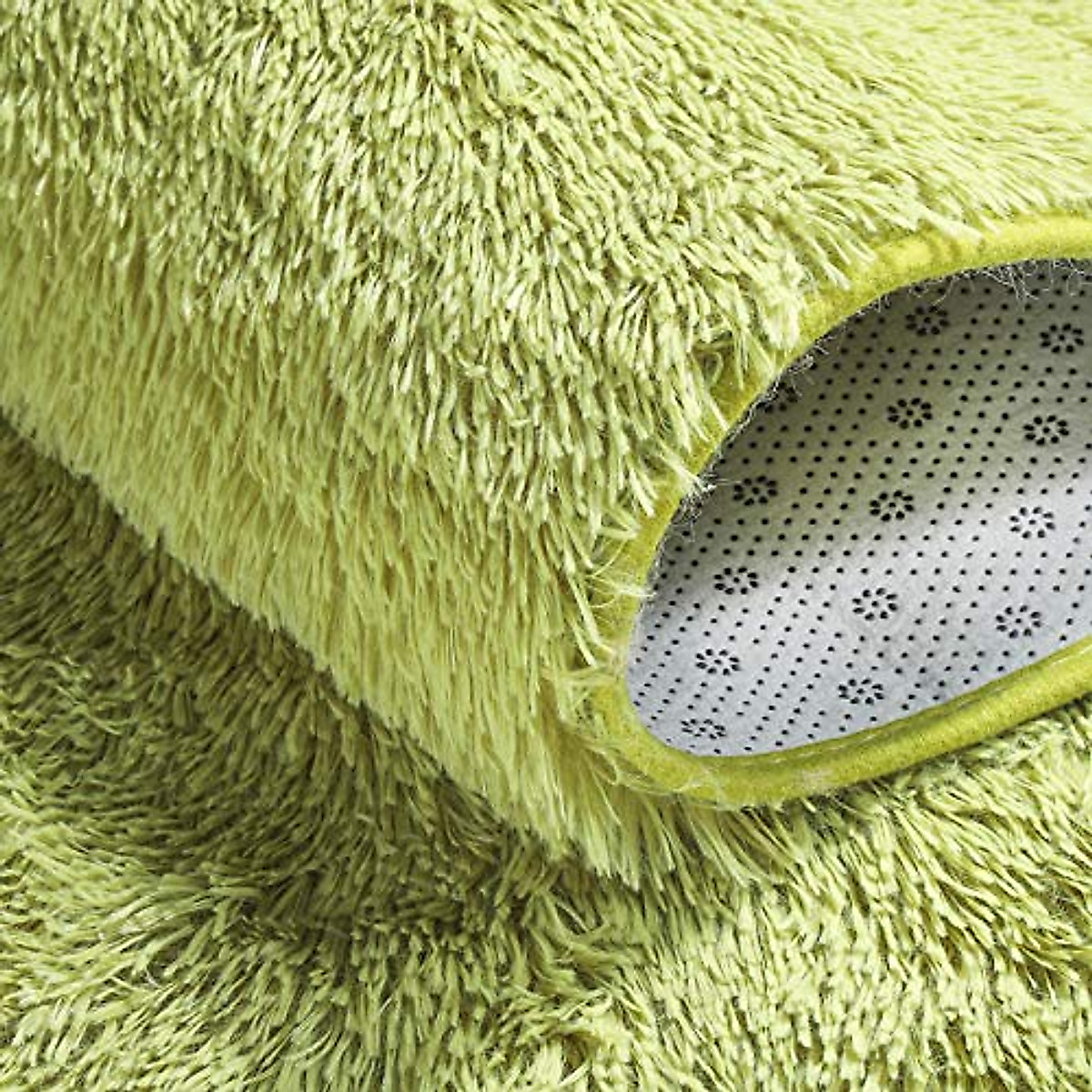 YOH Ultra Soft Shag Rug Fluffy Plush Area Rugs Bedroom Rugs for Living Room Dorm Patio Girls Kids Room Nursery Home Decorative Carpets, 2.6’x5.3’(Green)