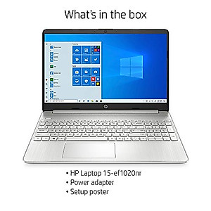 HP 15-inch Touchscreen Laptop, AMD Ryzen 3 3250U, 8 GB RAM, 256 GB SSD, Windows 11 Home in S Mode (15-ef1020nr, Natural Silver)