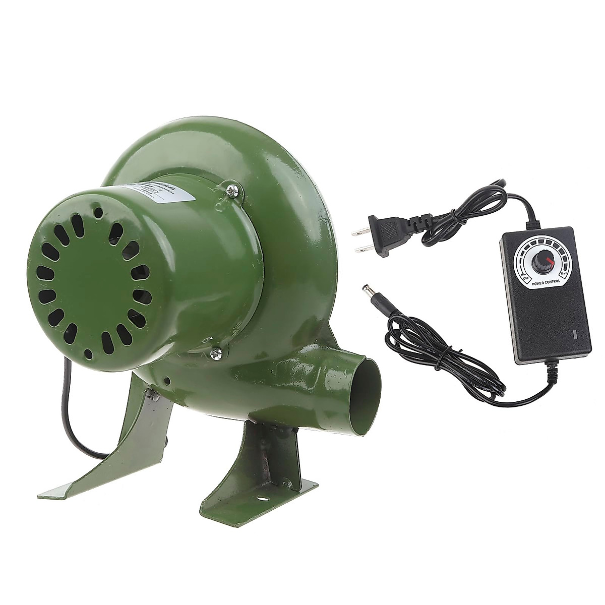QUETHEDS Electric Blower Fan BBQ Fan 100v 220v Suitable For Barbecue Mini Blacksmith Forges Blower With Speed Adapter AC100-240V BBQ Blower 200w Mini Blacksmith Forges Blower With Duct Portable (80W)