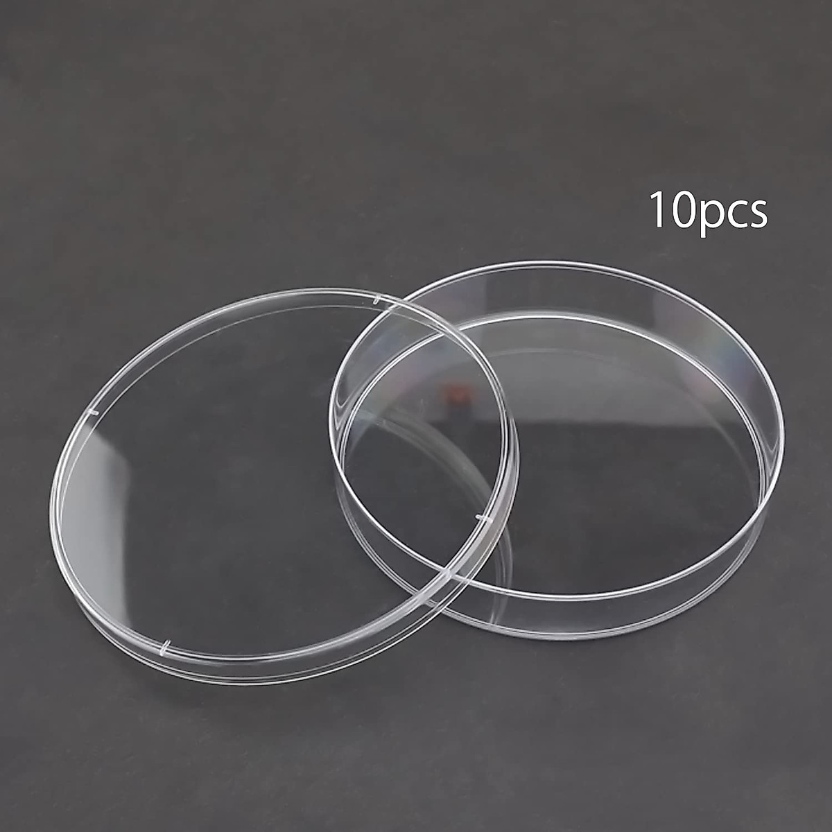 Othmro 10Pcs Plastic Petri Dishes with Lid, 4.72x0.79inch Bioresearch Petri Dish, Round Lab Petri Dishes, Culture Dishes for Culturing Cells Science Projects Seeding Storage Biological Themed Party