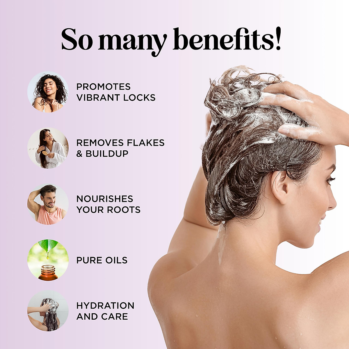 Sage and Rosemary Shampoo Sulfate Free - Sage Oil Clarifying Shampoo for Build Up and Scalp Moisturizer - Oily Hair Shampoo for Greasy Hair and Dry Scalp Treatment with Essential Oils for Hair