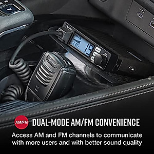 Cobra 19 Mini Recreational CB Radio - Easy to Operate Emergency Radio, Travel Essentials, Instant Channel 9, 4 Watt Output, Full 40 Channels, Time Out Timer, VOX, Auto Squelch, Auto Power, Black