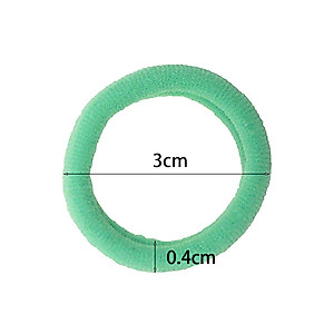 200 Pack Candy Color Girls' Elastics Hair Ties Seamless Ponytail Holder