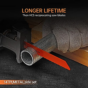 Luckyway 28-Piece Reciprocating Saw Blades Set, Sawzall Saw Blades Set, Pruner Saw Blades Set for Wood Metal Cutting