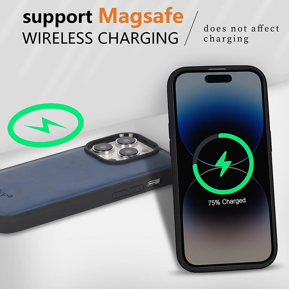 FYY Designed for iPhone 14 Pro 6.1 Case, [Compatible with Magsafe Charging] 2-in-1 Magnetic Detachable Wallet Phone Case with Card Holder Protective Cover for iPhone 14 Pro 6.1" 2022 Blue