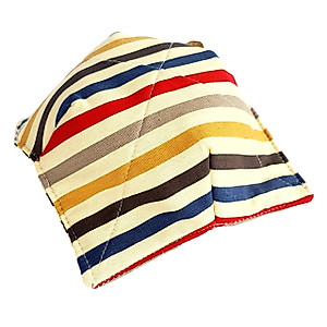 CUSHYSTORE 4X Bowl Cozy Canvas Holders Heat and Cold Resistant Anti-Scalding Protector - Retro Stripe