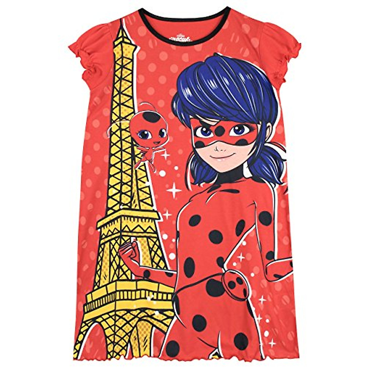 Miraculous Ladybug Girls' Lady Bug Nightdress Size 6 Red