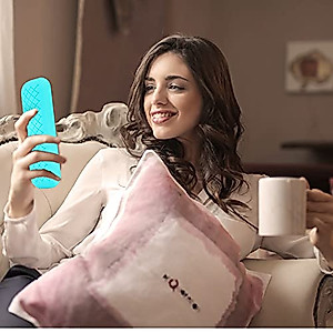 Remote Case for Roku, Battery Cover for TCL Roku Smart TV Steaming Stick Remote, Roku TV Remote Cover Silicone Protective Controller Universal Sleeve Skin Glow in The Dark Sky Blue