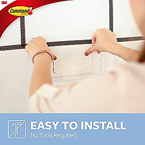 Command Large Caddy, Clear, with 4 Clear Indoor Strips, Organize Damage-Free