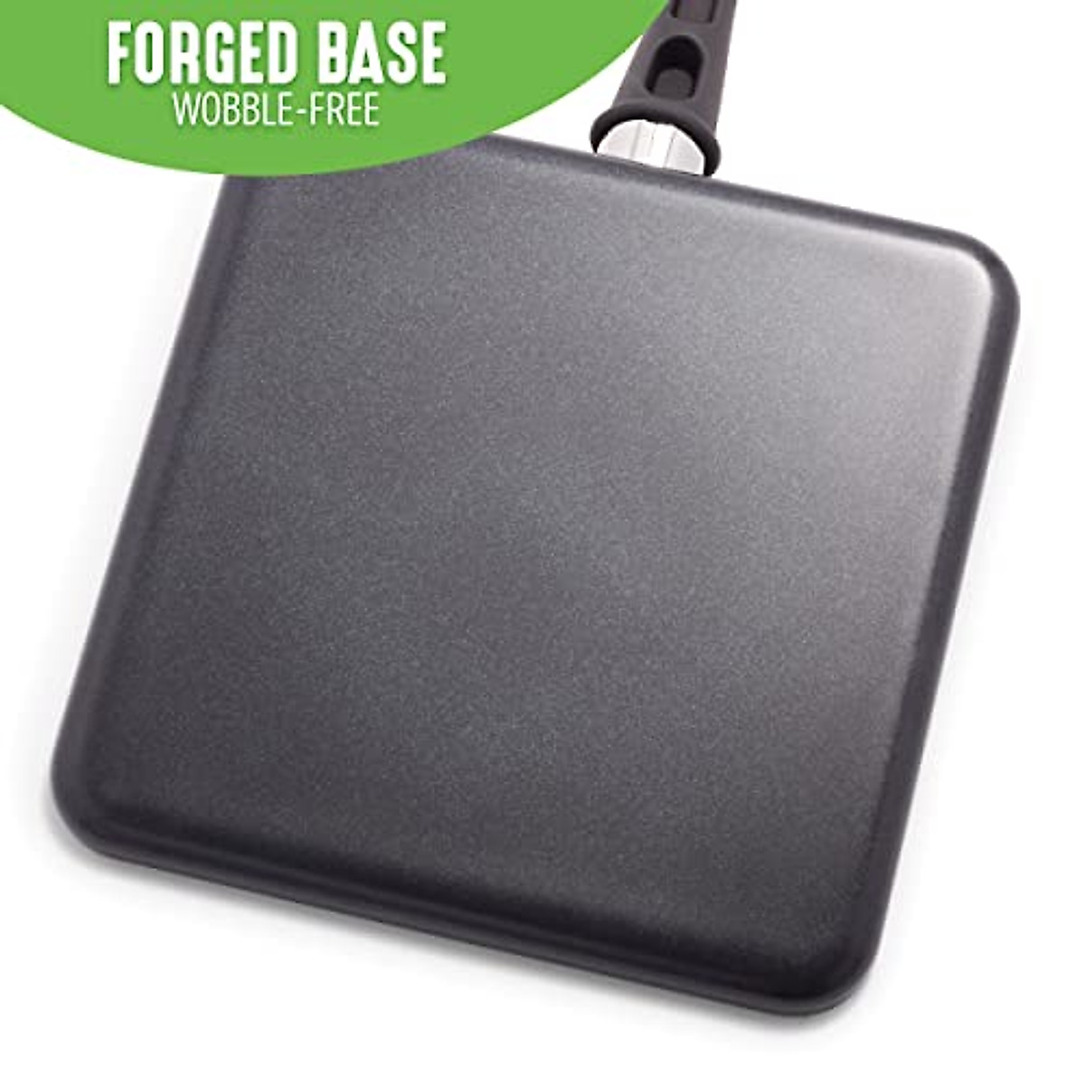 GreenLife Soft Grip Diamond Healthy Ceramic Nonstick 11" Griddle Pan, PFAS-Free, Dishwasher Safe, Black
