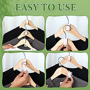Clothes Hanger Connector Hooks Plastic Hanger Extender Clips White Clothes Hanger Connector Hooks Closet Hangers Heavy Duty Space Saving Cascading Connection Hooks for Clothes Closet (1000 Pieces)