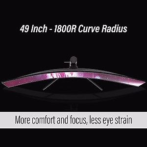 Deco Gear 3-Pack 49" Curved Ultrawide E-LED Gaming Monitor, 32:9 Aspect Ratio, Immersive 3840x1080 Resolution, 144Hz Refresh Rate, 3000:1 Contrast Ratio (DGVIEW490)