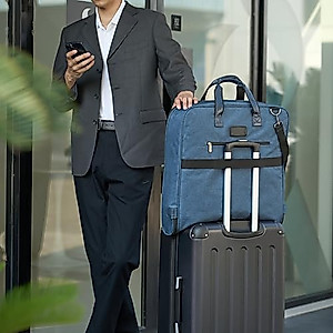 Amazon Basics Carry-On Garment Bag for Travel and Business Trips with Shoulder Strap - Navy