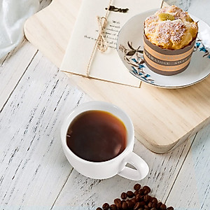 homEdge Mini Procelain Espresso Cup, 3 Ounces / 90 ml Tiny Coffee Mugs Demitasse for Espresso, Tea- White