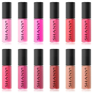 SHANY All That She Wants Lip-Gloss Set - 12 Matte, Pearl, and Shimmer petite Lip-gloss Set - Premium Gift Packaging
