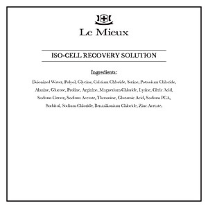 Le Mieux Iso-Cell Recovery Solution Facial Toner - Soothing Face Mist, Hydrating Amino Acid & Mineral Spray to Help Calm Post-Treatment Skin, No Parabens or Sulfates (6 oz / 180 ml)