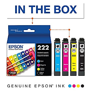 Epson T222 Black and Color Combo Ink Cartridges, Standard Capacity