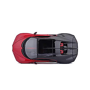 Maisto Bugatti Chiron Sport 1/18 Diecast Model Car - Black/Red (18-11044-00000022)