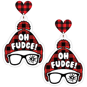 Hallmark Christmas Story Fun Christmas Earrings, Fun Christmas Outfit Accessories, Fun Christmas Story Gifts, Fun Christmas Party Favors, Christmas Earrings (Ralphie)